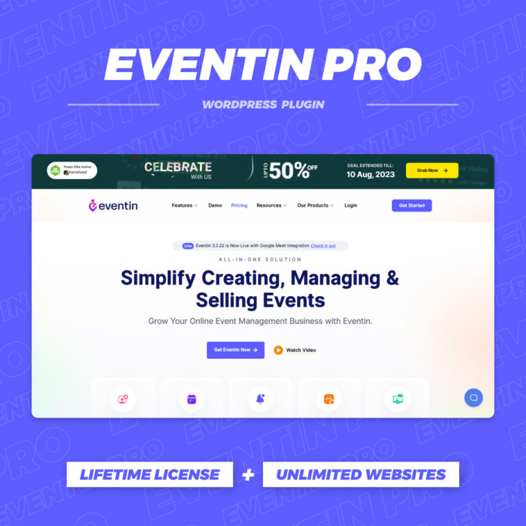 Eventin Pro with Original License Key (Annual updates)
